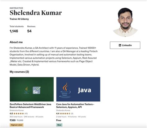 Shelendra Kumar On Linkedin Selenium Seleniumautomation