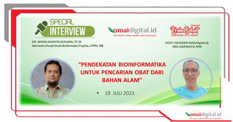 Segera Tayang Pendekatan Bioinformatika Untuk Pencarian Obat Dari