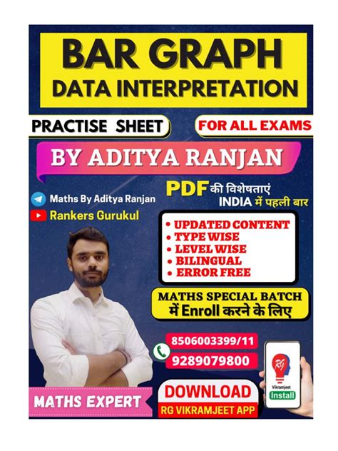 288 Data Interpretation D I Mathematics Bar Graph D I Practise Sheet
