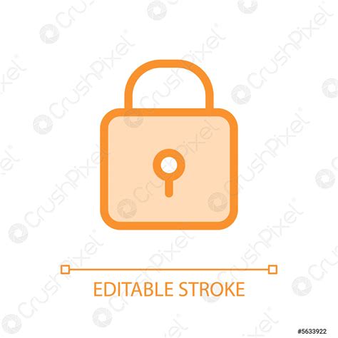 Padlock Pixel Perfect Glassmorphism Ui Icon Stock Vector 5633922