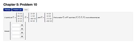 solved chapter 5 problem 10 previous problem list next 7 13