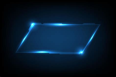 Abstract Futuristic Background Of Glowing Technology Sci Fi Frame Hud Ui 19027379 Vector Art At