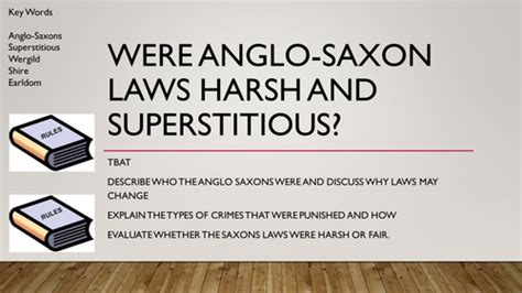 Anglo Saxon Laws Teaching Resources