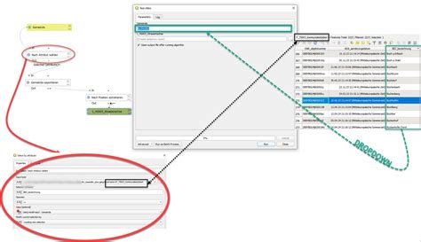 expression qgis graphical modeler dropdown list of strings based on
