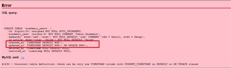 Mengatasi Error Timestamp Saat Import Database Di Phpmyadmin