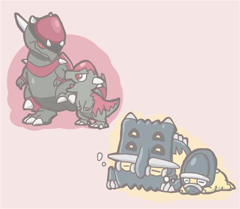 Cranidos Rampardos Bastiodon And Shieldon Pokemon Drawn By