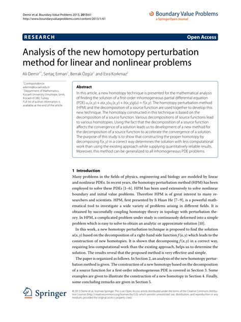 Pdf Erratum Analysis Of The New Homotopy Perturbation Method For Linear And Nonlinear Problems