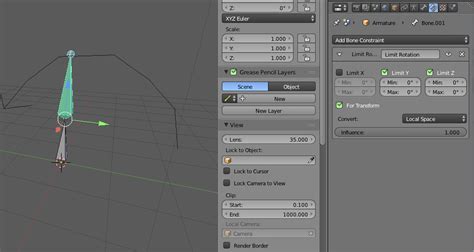 rotation constraints problem animation and rigging blender artists