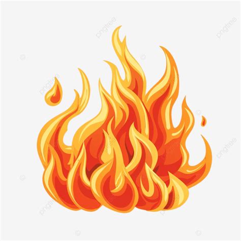 만화 화재 불길 플랫 불꽃 더운 모닥불 Png 일러스트 및 이미지 에 대한 무료 다운로드 Pngtree