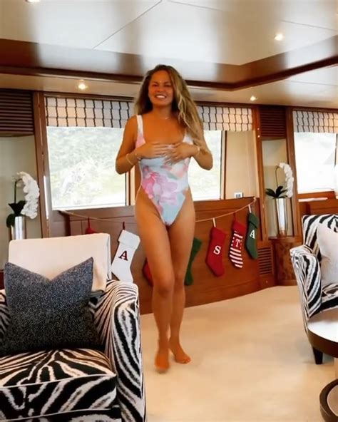 Chrissy Teigen Dancing In A Sexy Bikini On New Year S Eve 19 Pics