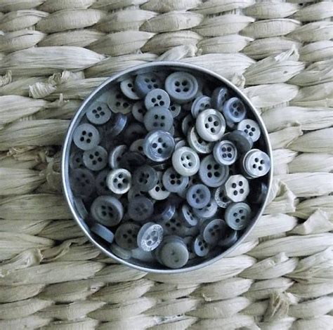 Gray Buttons Bulk Buttons 100 Bulk Small Grey Bulk Buttons Etsy