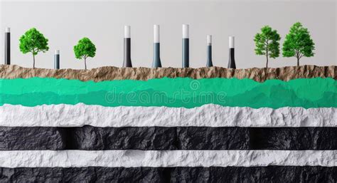 Vibrant Geological Strata Showcasing Fossil Fuel Resources Fossil