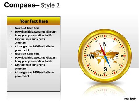 Compass Style 2 Powerpoint Presentation Slides Powerpoint Templates Designs Ppt Slide