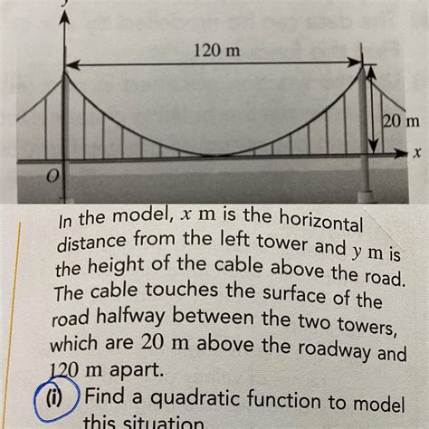 Grade 12 Math How Do We Get A Quadratic Function To Modal The Bridge