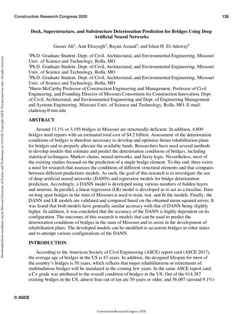 Pdf Deck Superstructure And Substructure Deterioration Prediction