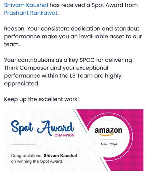 Shivam Kaushal On Linkedin Recognization Ttn Spotaward