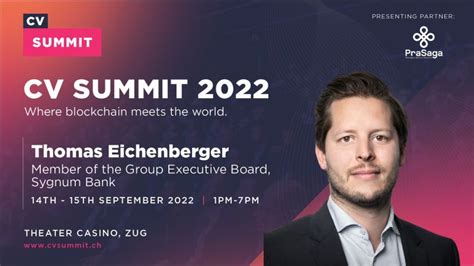 sygnum bank on linkedin cvsummit blockchain crypto