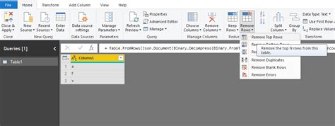 Solved Query Editor Delete First Row Microsoft Fabric Community