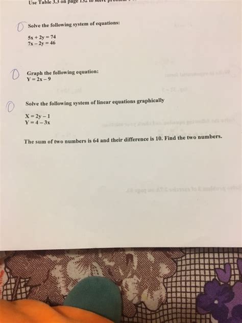 solved use table 3 3 on page 132 t0 solve the following