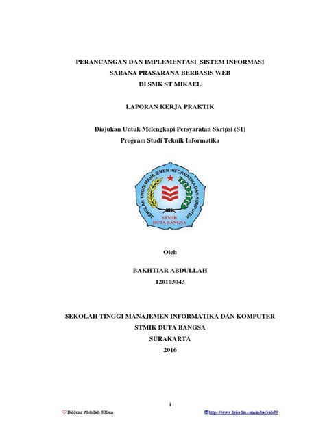 Perancangan Dan Implementasi Sistem Info Pdf Pdf
