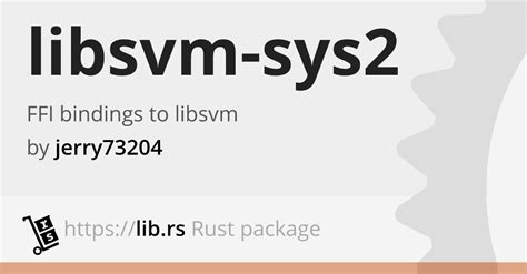 libsvm sys2 — ml ai statistics in rust lib rs