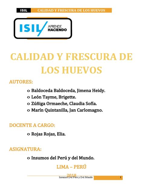 Calidad Y Frescura De Los Huevos Pdf Huevo Como Alimento Sonido