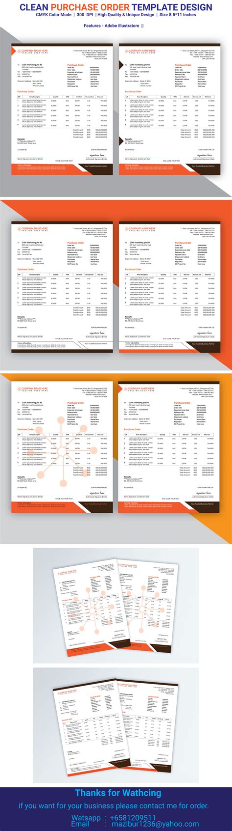 Purchase Order Template Design On Behance