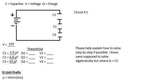 Solved Solving A Circuit In Series With Capacitor Please Chegg Com