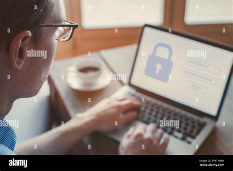 Data Protection And Internet Security Concept User Typing Login And