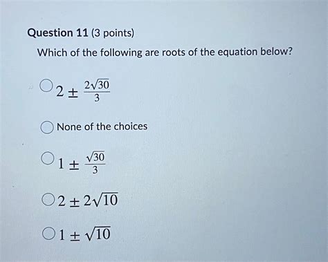 question 11 3 points which of the following are