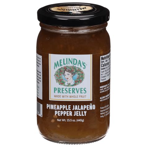 Melindas Pineapple Jalapeno Pepper Jelly Preserves 155 Oz Delivery