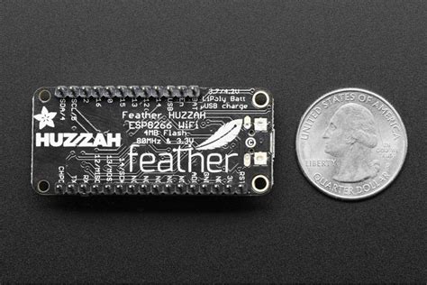 assembled adafruit feather huzzah with esp8266 wifi with headers kiwi electronics
