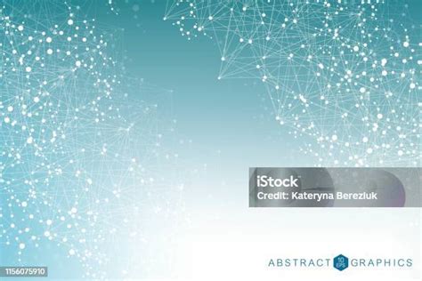 구조 분자 및 통신 Dna 원자 뉴런 설계를 위한 과학적 개념 점으로 연결된 선 의료 기술 화학 과학 배경 벡터 그림입니다 0명에 대한 스톡 벡터 아트 및 기타 이미지