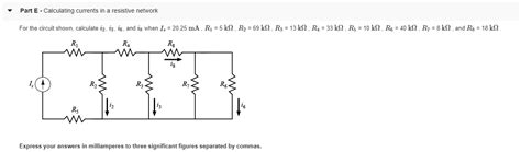 Solved Part D For The Circuit Shown Calculate V5 V7 And