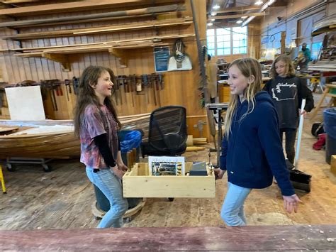 Girls Boat Project Transom Building Tool Practice Northwest Maritime