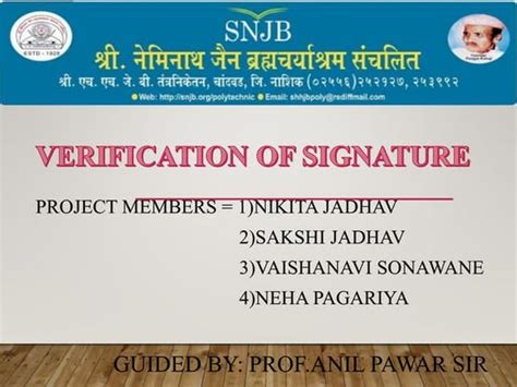 Signature Recognition System Using Python With Conclusionpptx