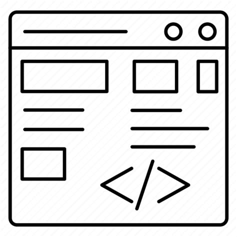 Browser Coding Developing Programming Script Icon