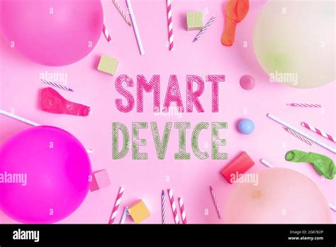 Hand Writing Sign Smart Device Business Overview Electronic Gadget That Able To Connect Share