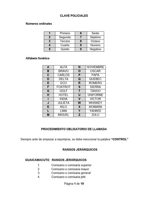 Claves Policiales En Venezuela 2024 Pdf Ministerio Departamento De