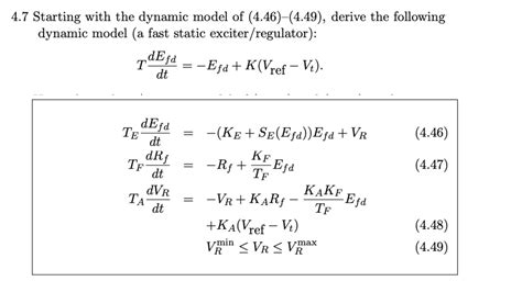 Solved Starting With The Dynamic Model Of Chegg