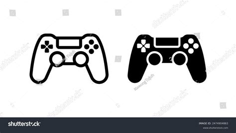 joystick gamepad icon set flat illustration stock vector royalty free