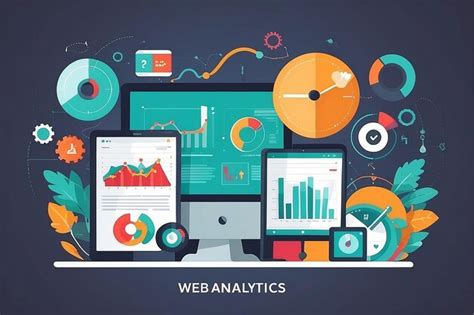 Flat Vector Illustration Of Web Analytics Information And Development Website Statistic