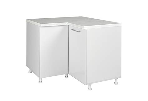 Кухненски шкаф ъглов долен In Mdf Du 2k бял гланц • Модулна кухня In Mdf бяла гланц • Мебели Монема