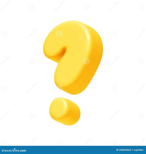 Symbols Question Mark Sign Yellow Color Realistic D Design In Cartoon Style Isolated On