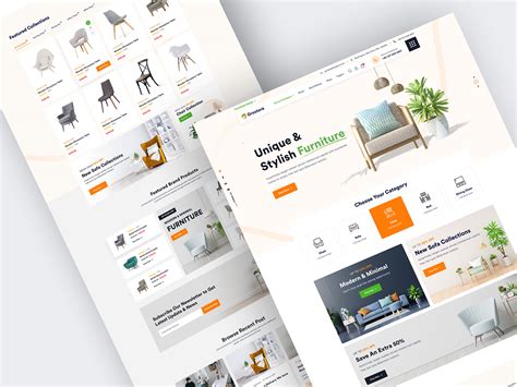 furniture store website design landing page ui behance