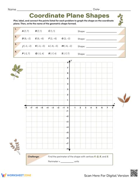 coordinate grid shapes worksheet