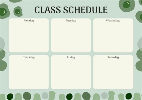 Free Editable Classroom Schedule Template Totally Free Printables