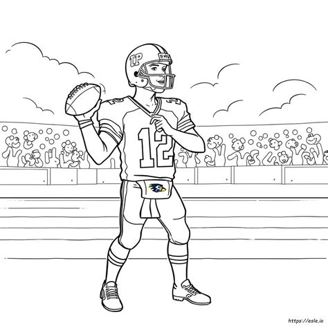 Gambar Mewarnai Eli Manning