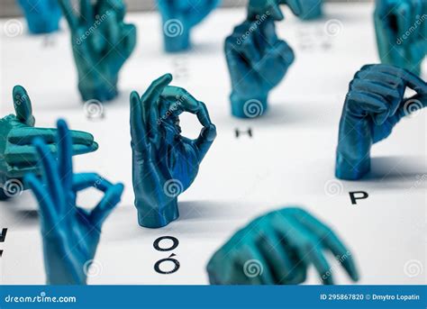 Deaf Language Signs Collection Concept Hand And Fingers Alphabet