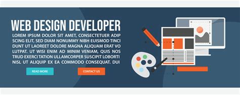 Web Design And Development Web Banner Template 11923617 Vector Art At Vecteezy